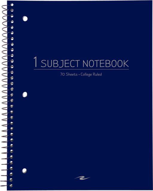 NOTEBK 10.5x8 70SH 1SUB BLUE | Roaring Spring | Hartnell College
